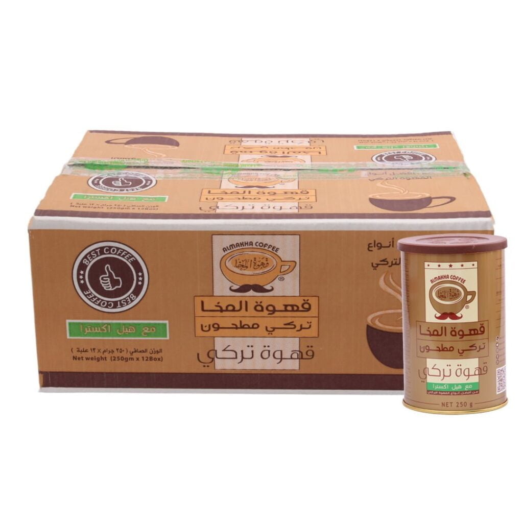 Mocha ground Turkish coffee with cardamom extra 250 g (12 packs) carton ...
